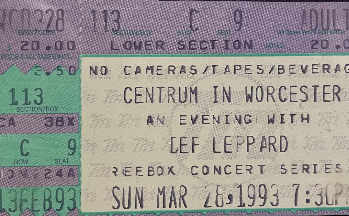 1993 Concert History of Worcester Centrum Worcester, Massachusetts ...