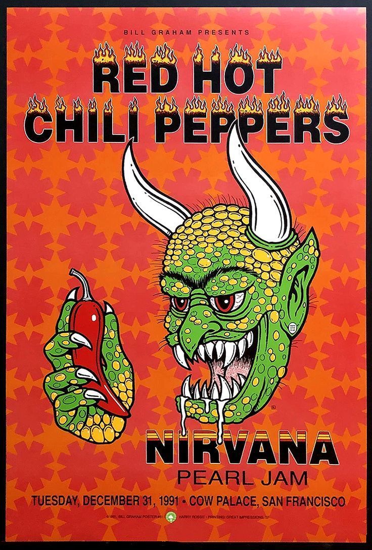 Dec 31, 1991: Red Hot Chili Peppers / Pearl Jam / Nirvana at Cow Palace ...