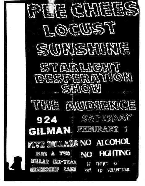 Feb 07, 1998: The Pee Chees / The Locust / Sunshine / Starlite ...