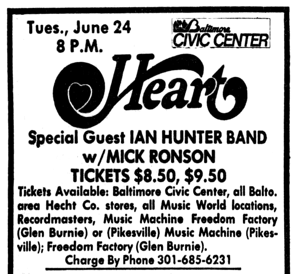 Ian Hunter Band Concert & Tour History | Concert Archives