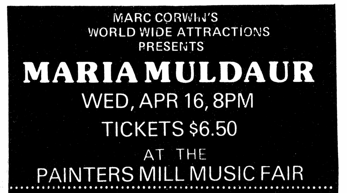 maria muldaur's 1975 Concert & Tour History | Concert Archives