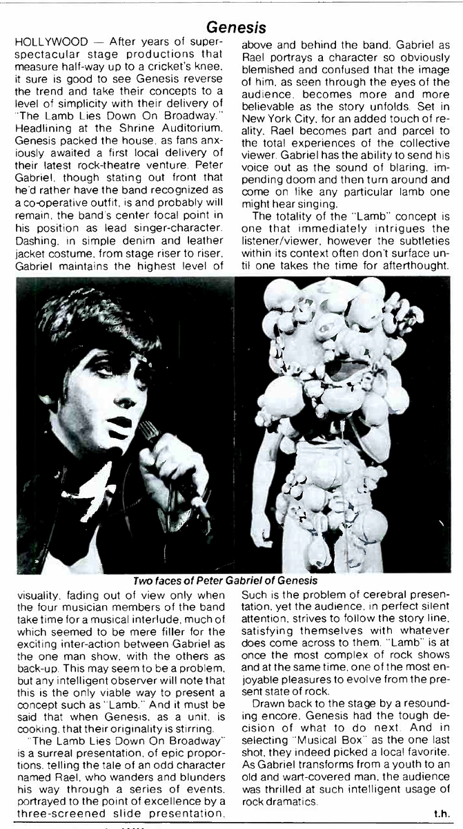 Genesis's 1975 Concert & Tour History | Concert Archives
