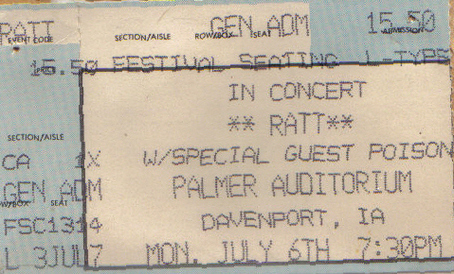 Concert History of Palmer Auditorium Davenport, Iowa, United States ...