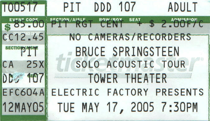 Bruce Springsteen's 2005 Concert & Tour History | Concert Archives