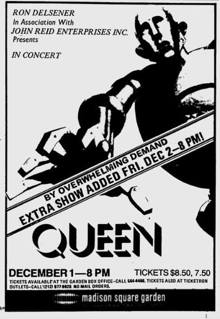 Dec 02, 1977: Queen at Madison Square Garden New York, New York, United ...
