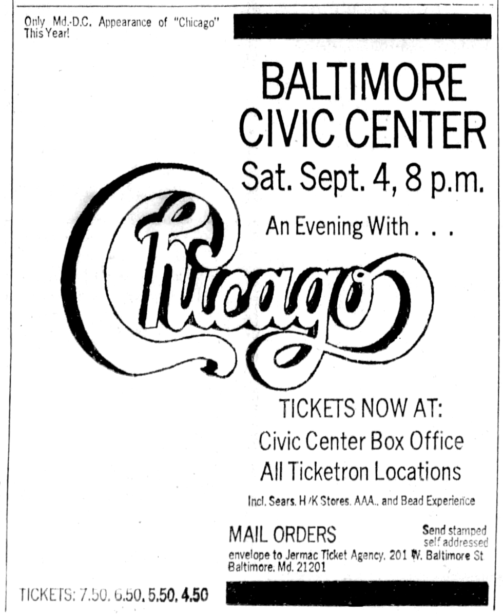 Chicago's 1971 Concert & Tour History | Concert Archives