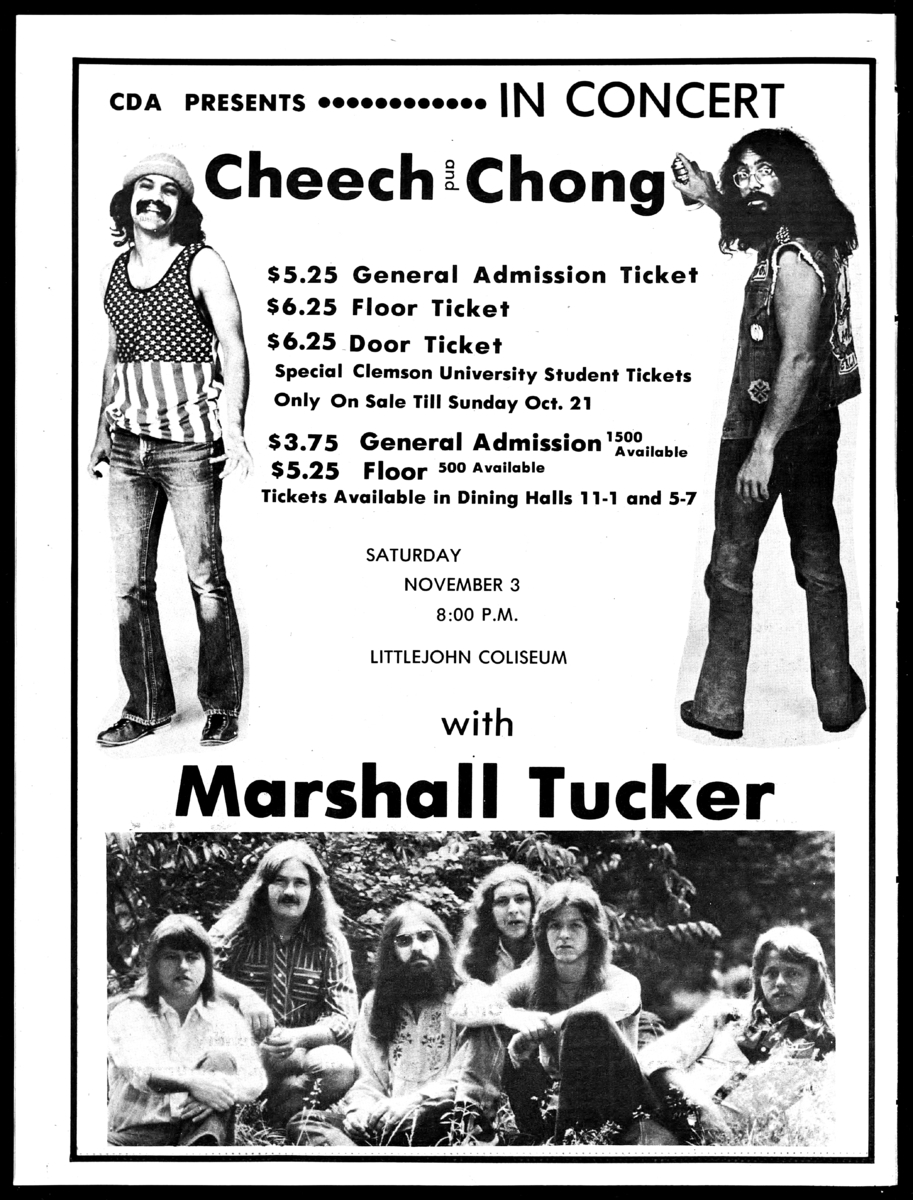 Nov 03, 1973: Cheech & Chong / The Marshall Tucker Band at Littlejohn ...