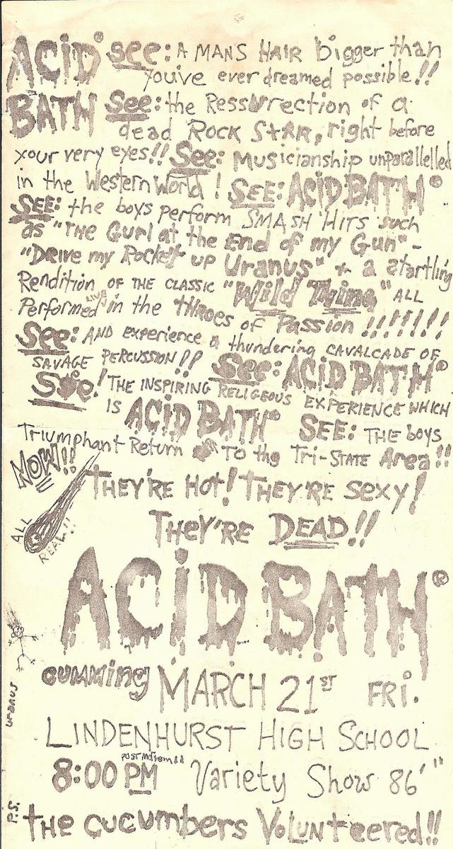 Acid Bath Concert & Tour History (Updated for 2025) | Concert Archives
