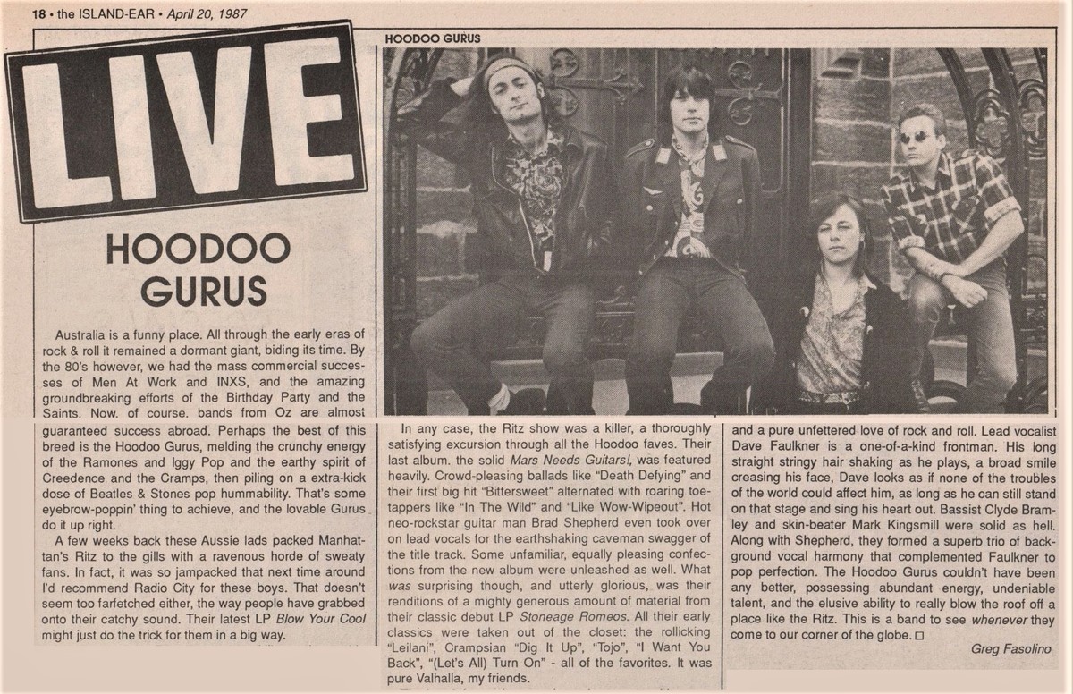 Hoodoo Gurus Concert & Tour History (Updated for 2022) | Concert Archives