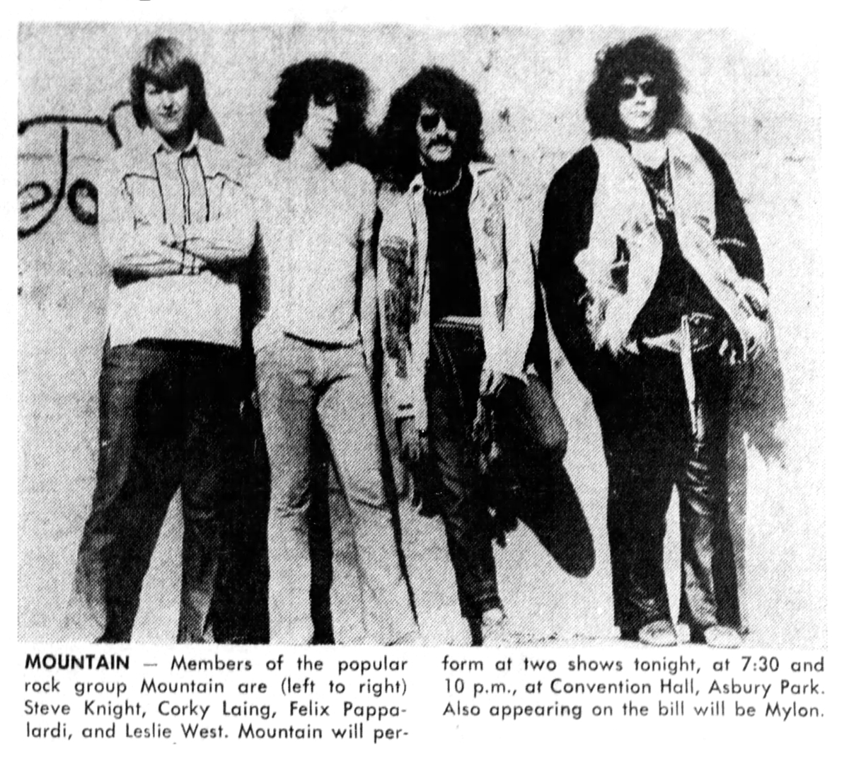 Mountain Concert & Tour History | Concert Archives