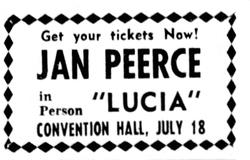 Jan Peerce Concert & Tour History | Concert Archives