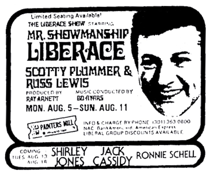 Liberace Concert & Tour History | Concert Archives