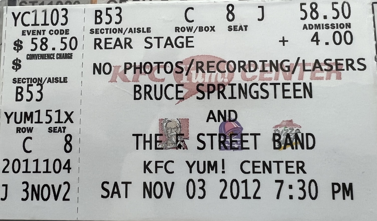 Nov 03, 2012: Bruce Springsteen & The E Street Band at KFC Yum! Center ...
