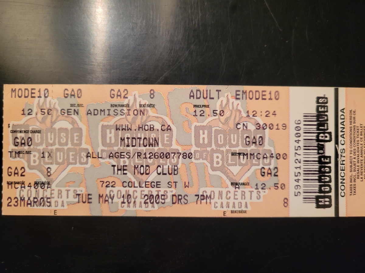 Concert History of The Mod Club Toronto, Ontario, Canada | Concert Archives