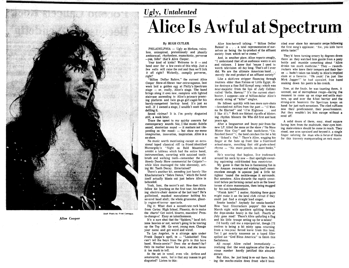 Alice Cooper's 1973 Concert & Tour History | Concert Archives