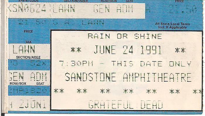 Grateful Dead's 1991 Concert & Tour History | Concert Archives