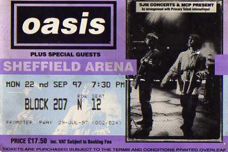 Oasis Concert & Tour History | Concert Archives
