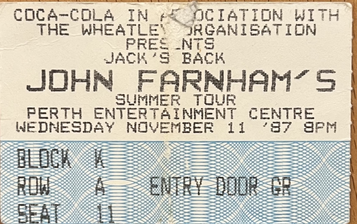 John Farnham Concert & Tour History | Concert Archives