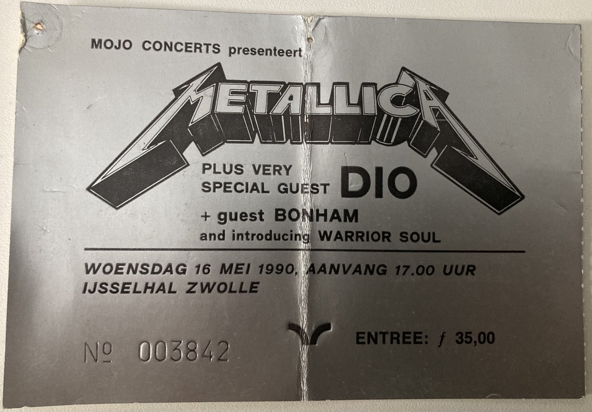 May 16, 1990: METALLICA / DIO / Bonham / Warrior Soul at Ijsselhallen ...