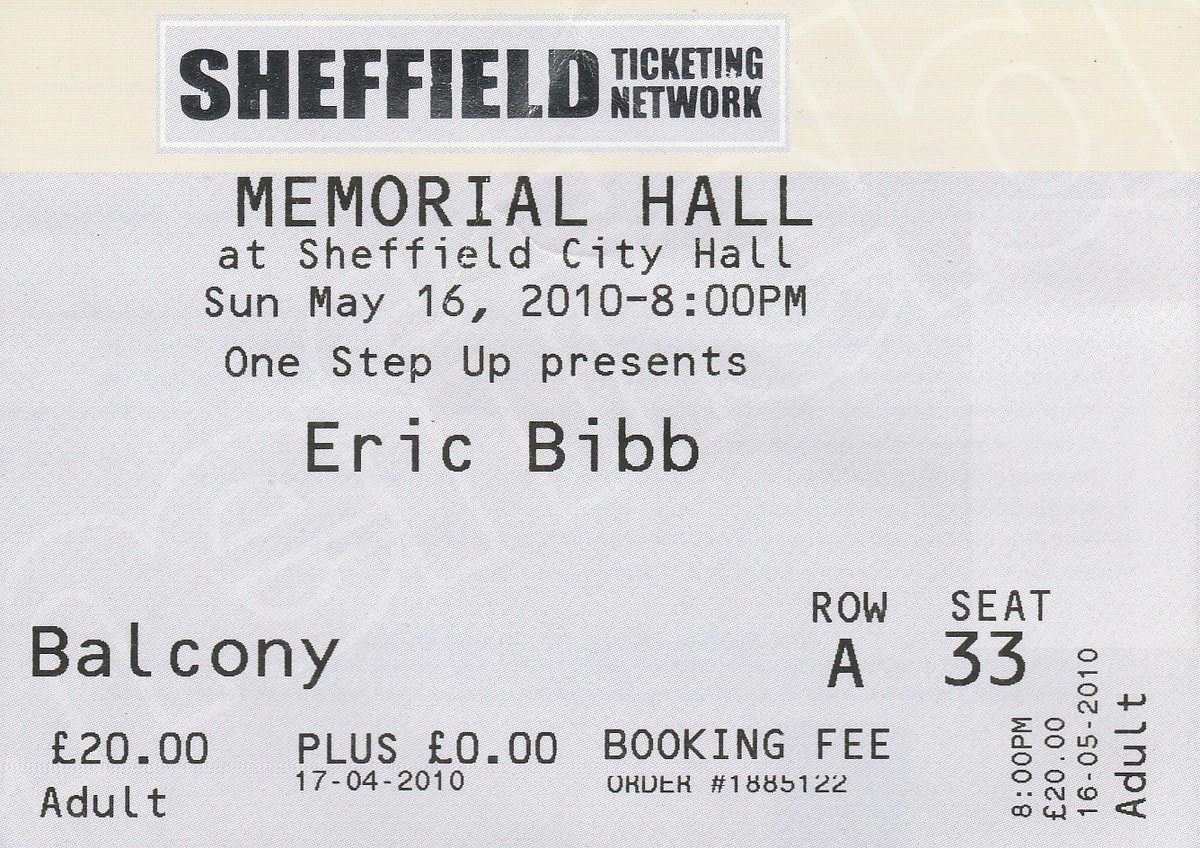 Concert History of Memorial Hall, Sheffield City Hall Sheffield ...