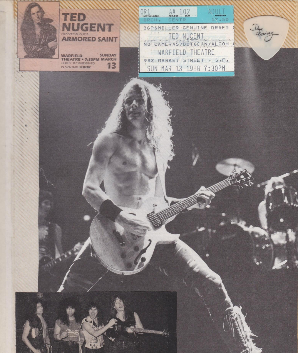 Ted Nugent's 1988 Concert & Tour History | Concert Archives