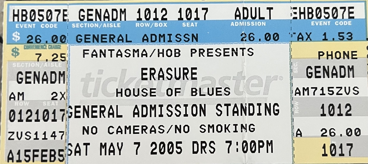 Erasure Concert & Tour History (Updated for 2023 - 2024) | Concert Archives
