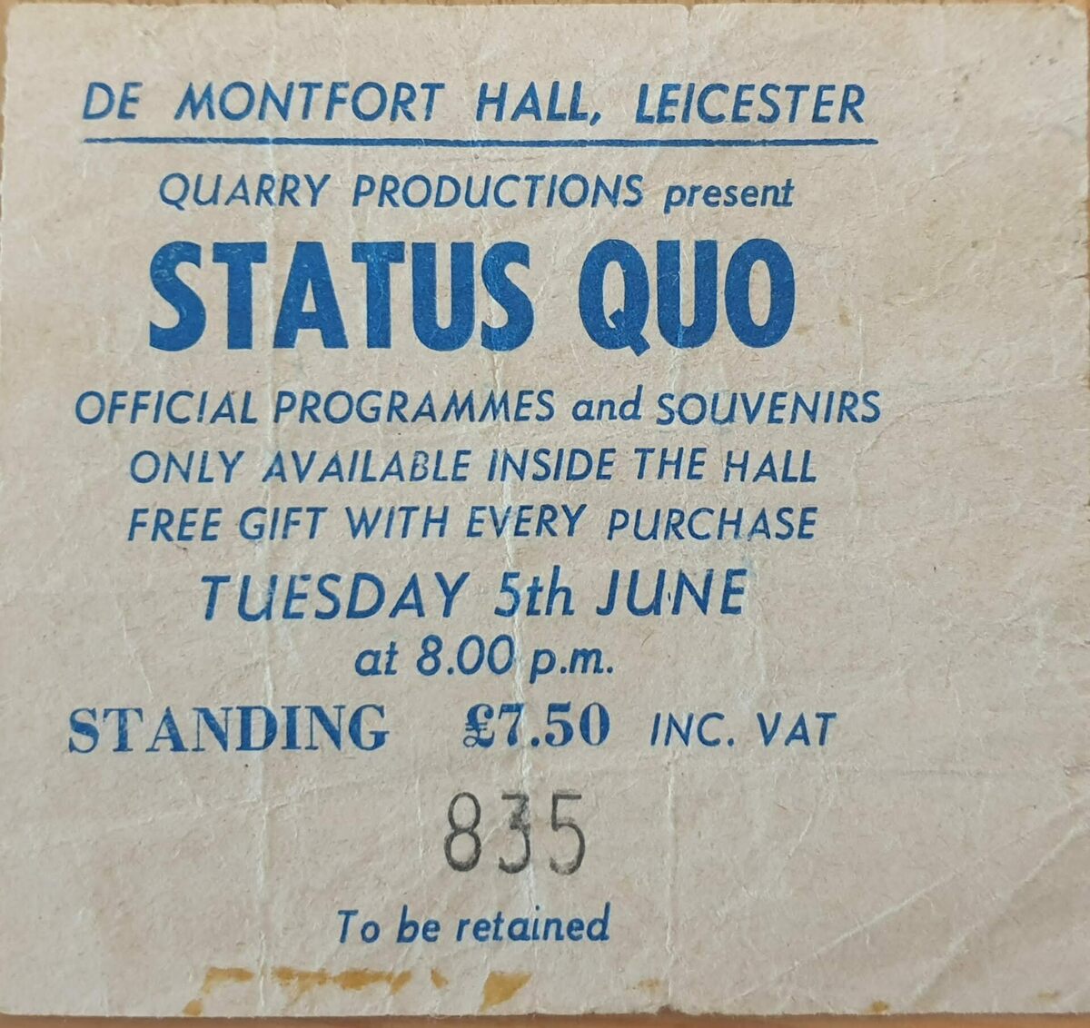 Status Quo Concert & Tour History (Updated for 2022) | Concert Archives