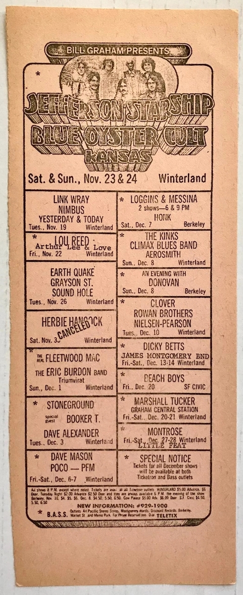 Montrose Concert & Tour History | Concert Archives