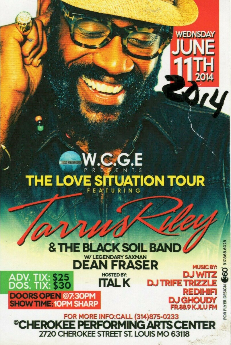 Tarrus Riley & The Black Soil Band Concert & Tour History | Concert ...