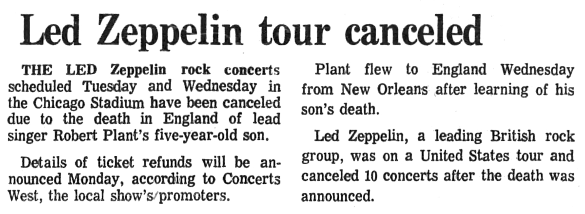 Led Zeppelin's 1977 Concert & Tour History | Concert Archives