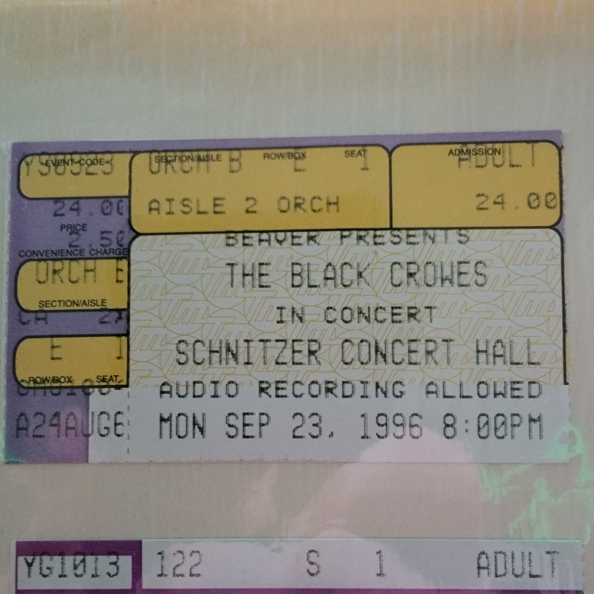 The Black Crowes's 1996 Concert & Tour History | Concert Archives