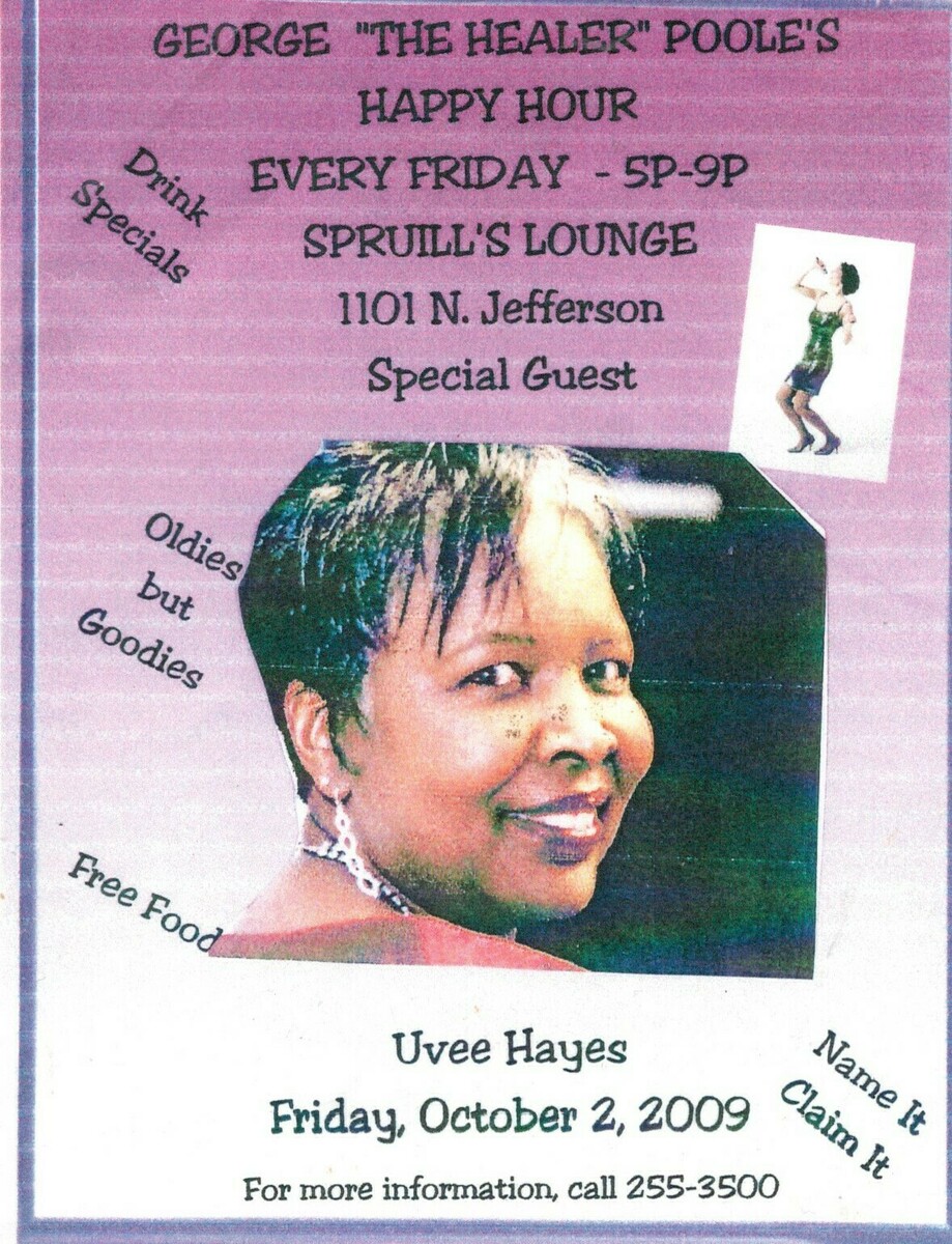 Oct 02, 2009: Uvee Hayes / DJ George "The Healer" Poole at Sprull's ...