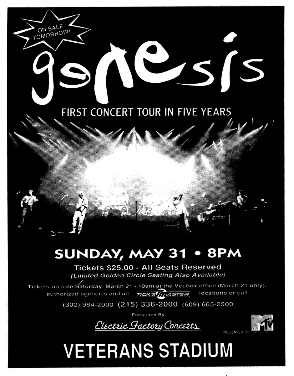 Genesis Concert & Tour History (Updated for 2022) | Concert Archives