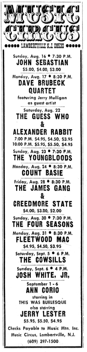 John Sebastian Concert & Tour History | Concert Archives