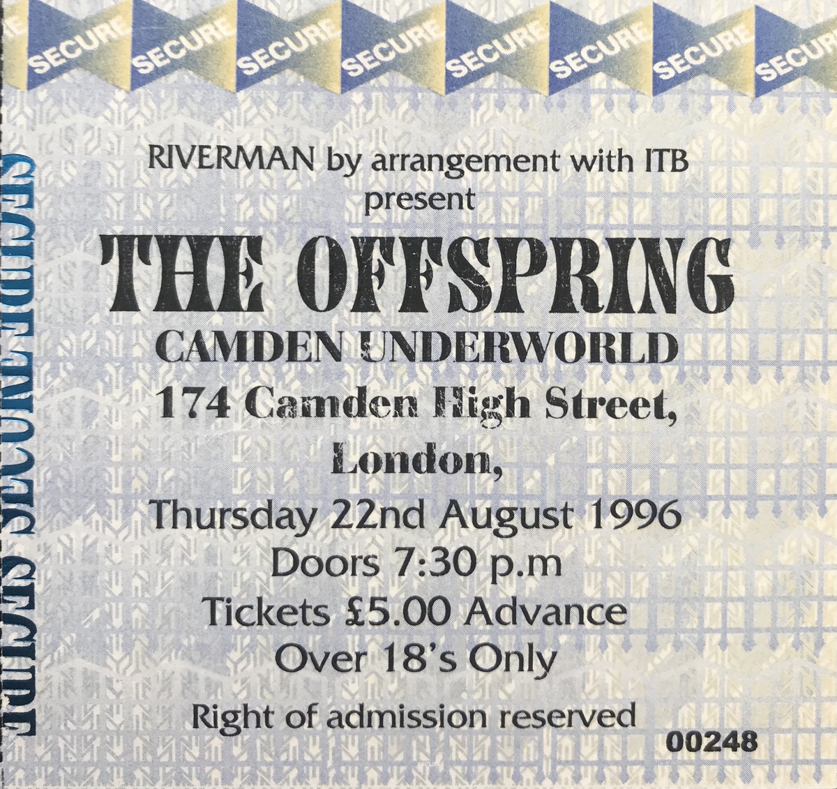 Aug 22, 1996: The Offspring at Camden Underworld London, England ...