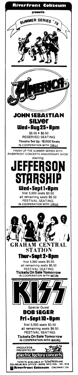 Concert History of Riverfront Coliseum Cincinnati, Ohio, United States ...