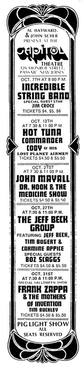 Jim Croce Concert & Tour History | Concert Archives