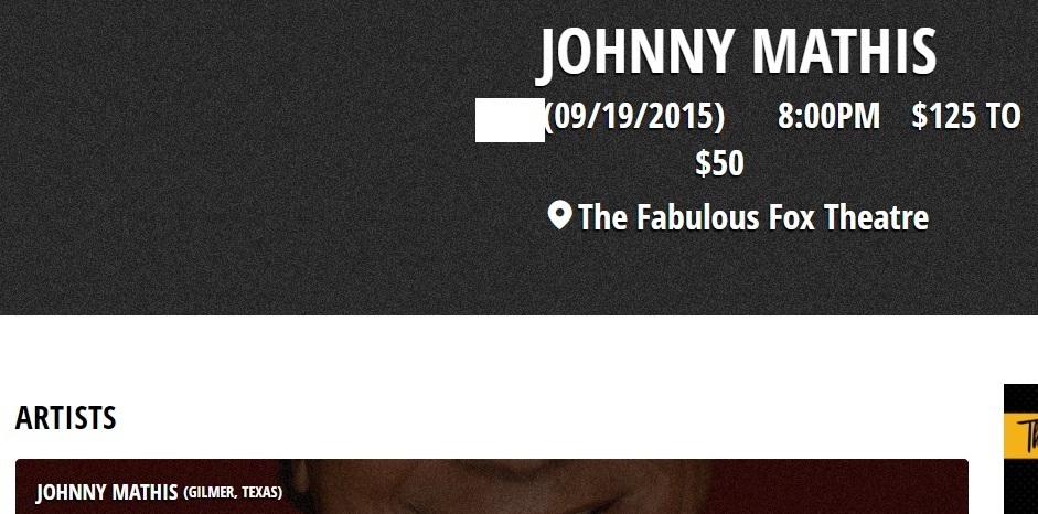 Johnny Mathis Concert & Tour History (Updated for 2024) | Concert Archives