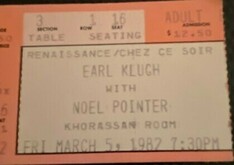 Mar 05, 1982: Earl Klugh / Noel Pointer / Rodney Franklin at Khorassan ...