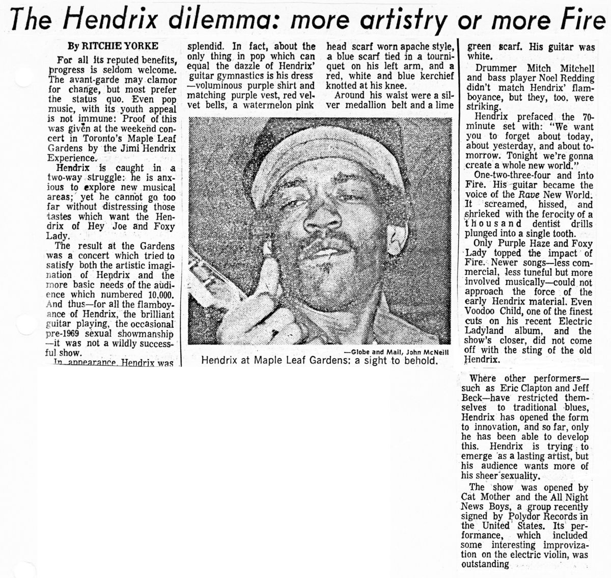 May 03, 1969: Jimi Hendrix / Cat Mother and the All Night Newsboys at ...