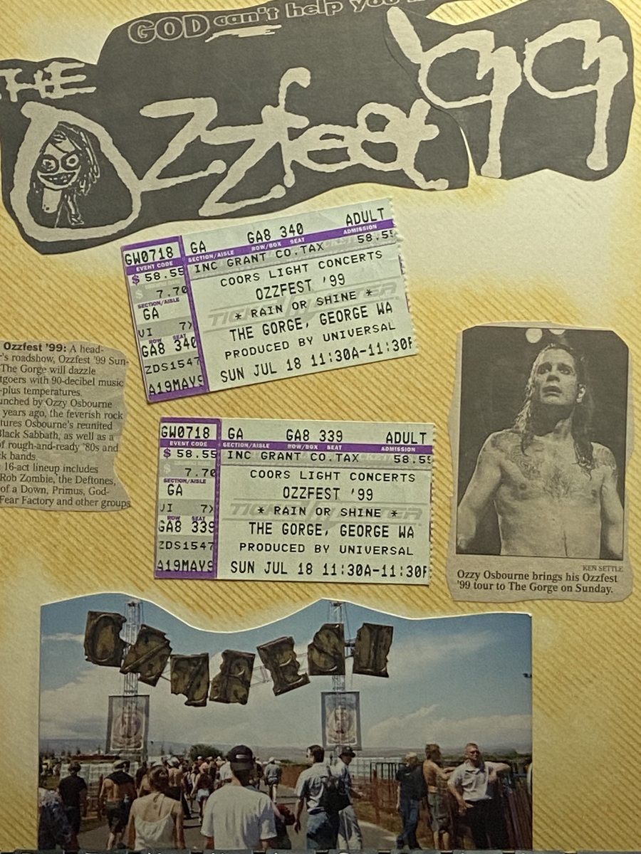 Jul 18, 1999: Ozzfest 1999 at The Gorge Amphitheatre George, Washington ...