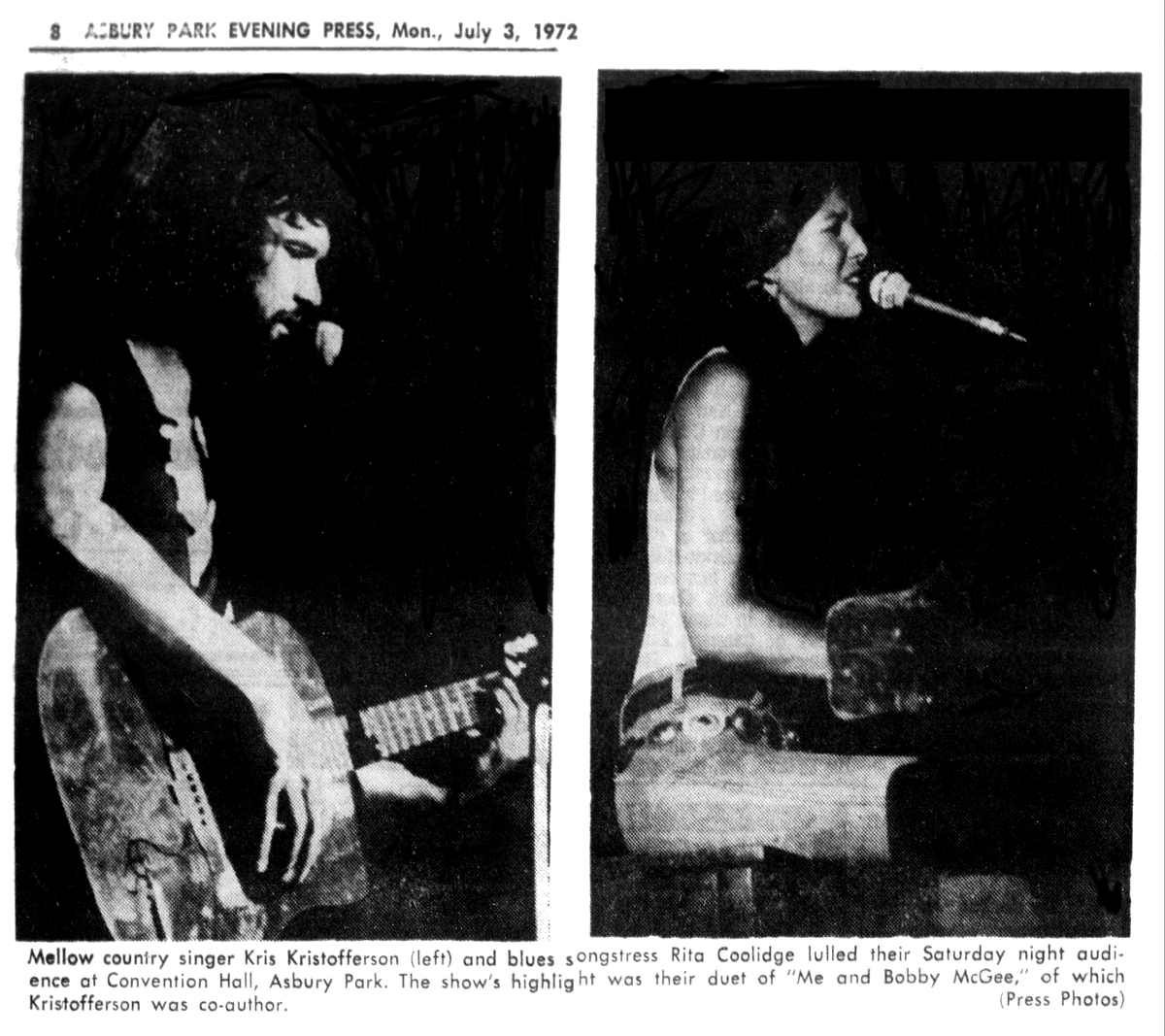Kris Kristofferson's 1972 Concert & Tour History | Concert Archives