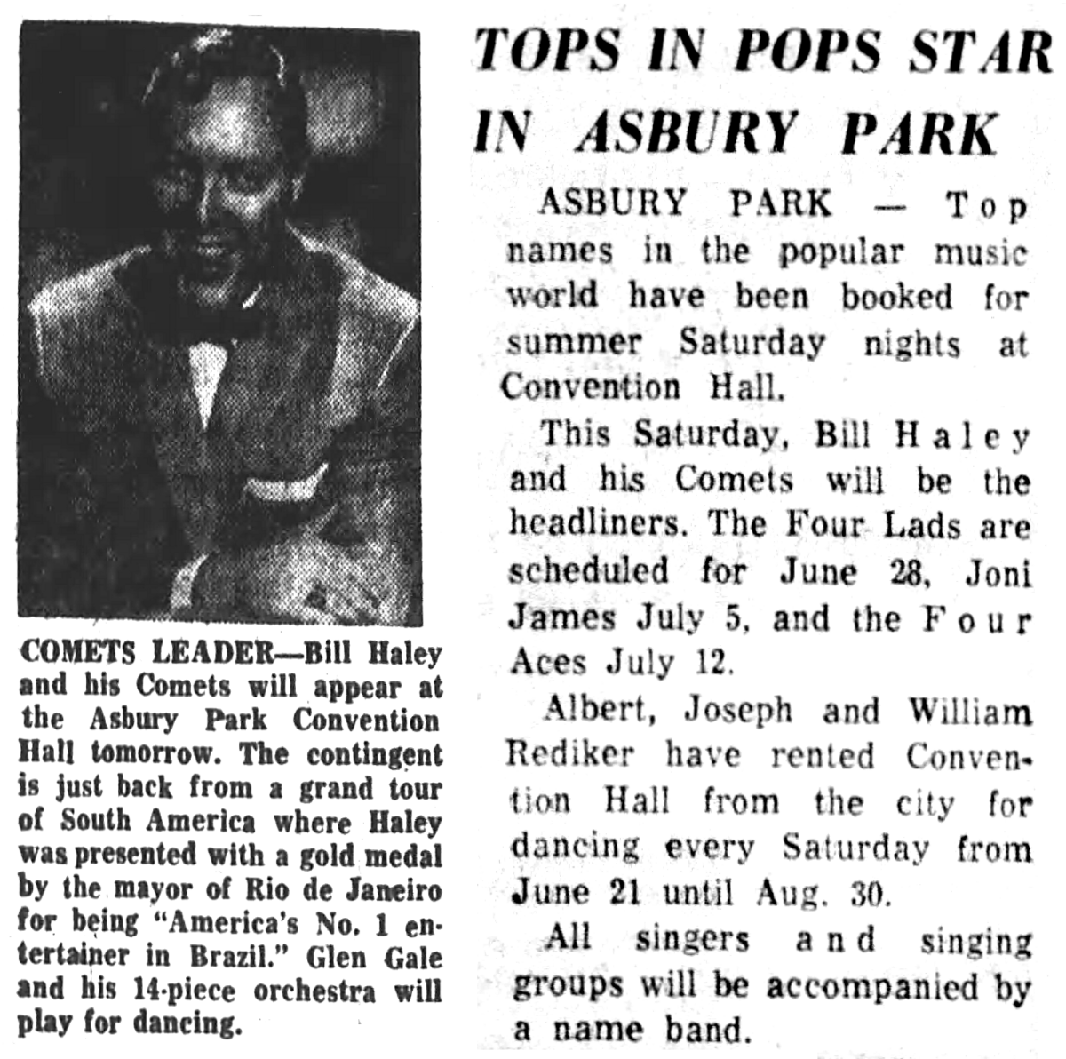 Bill Haley & His Comets Concert Photos | Concert Archives