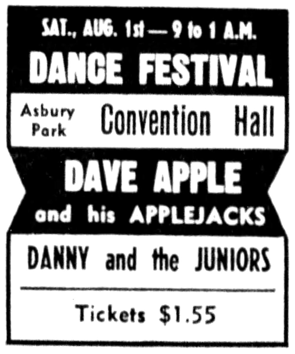 Dave Apple And HIs Applejacks Concert & Tour History | Concert Archives