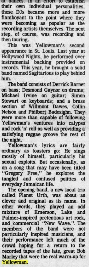 yellowman Concert & Tour History (Updated for 2026) | Concert Archives