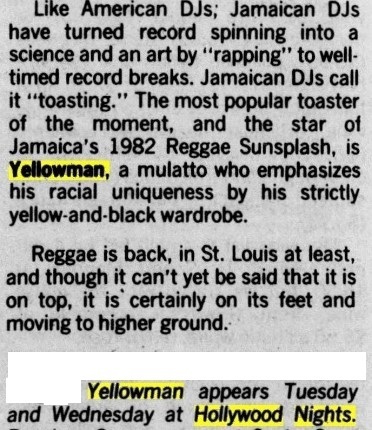 yellowman Concert & Tour History | Concert Archives