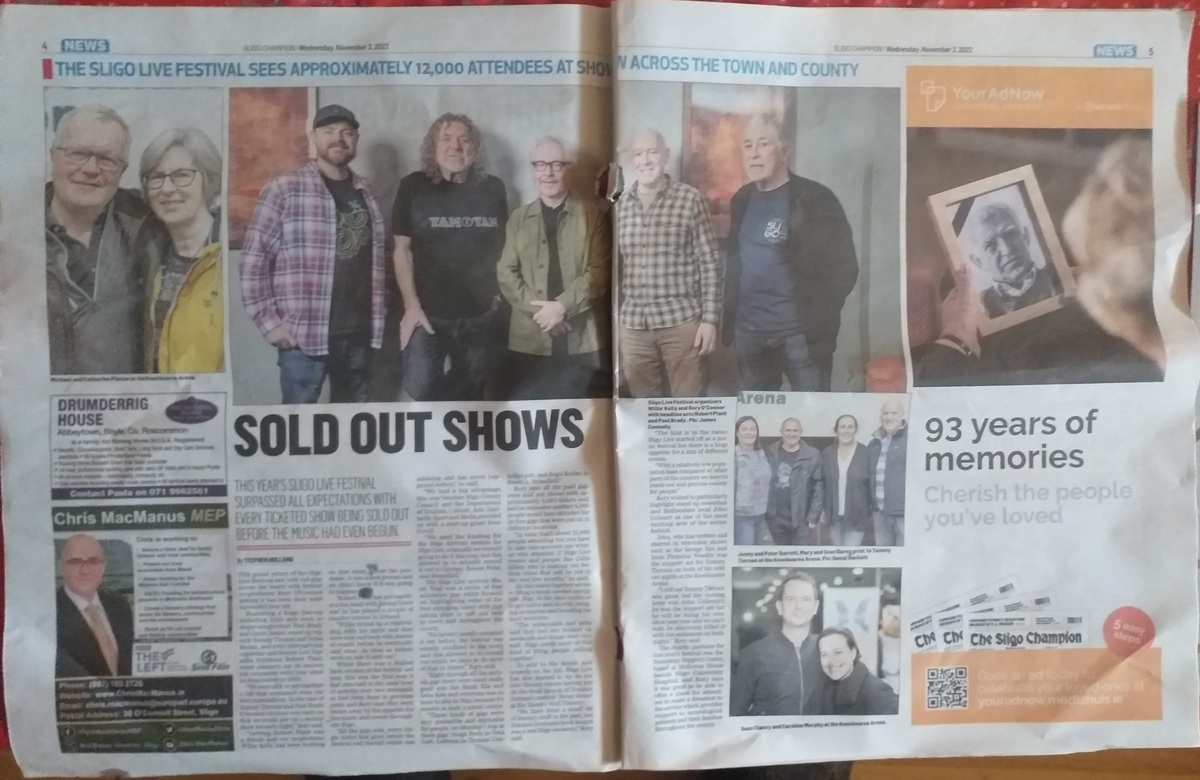 Concert History of Knocknarea Arena Sligo ire Ireland | Concert Archives