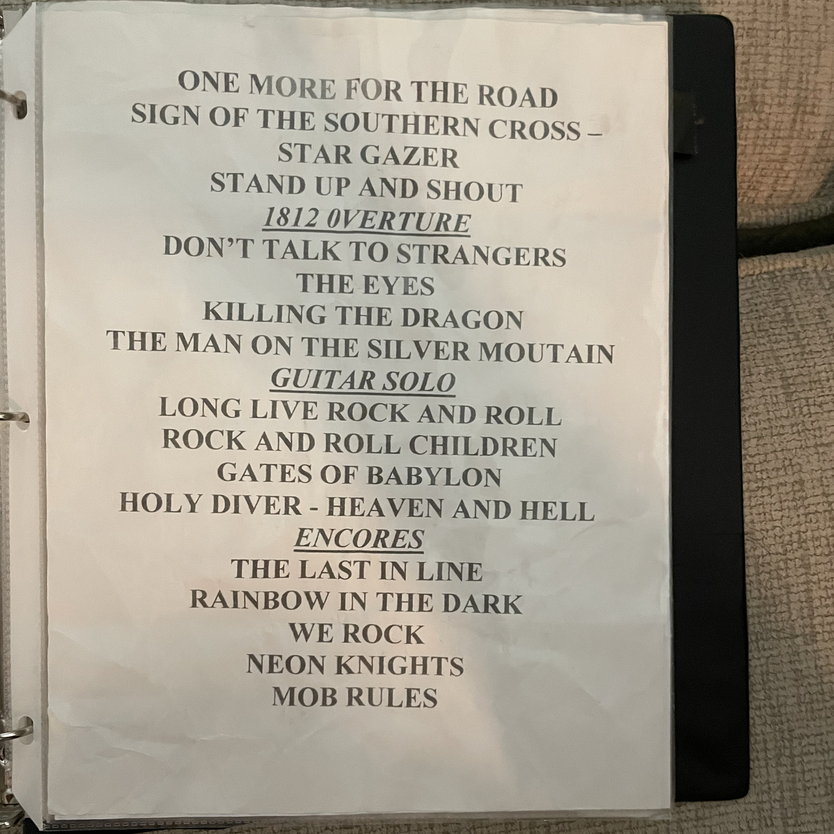 Dio Concert & Tour History | Concert Archives