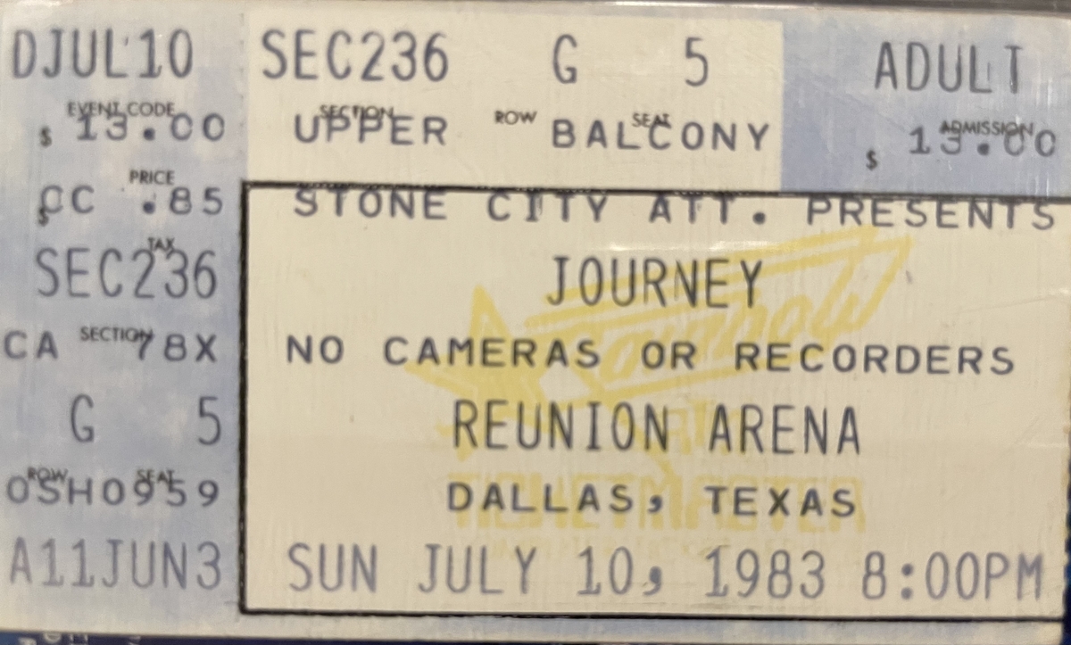 Journey's 1983 Concert & Tour History | Concert Archives