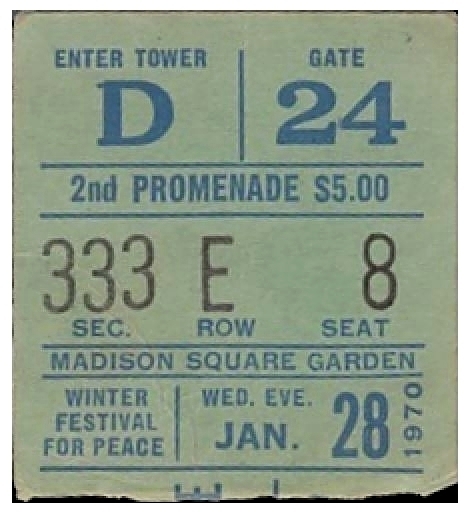 Jan 28, 1970: Winter Concert for Peace at Madison Square Garden New ...